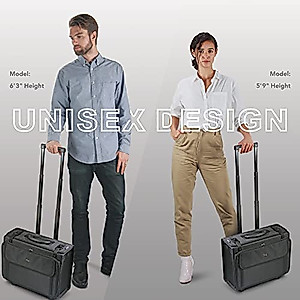 Solo Morgan Rolling Hard Side Catalog and Laptop Case, Black