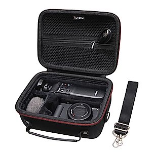 LTGEM EVA Hard Case for Sony ZV-1 / ZV-1F Digital Vlog Camera - Travel Protective Carrying Storage Bag with Strap (Black)