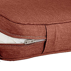 Classic Accessories Montlake FadeSafe Water-Resistant 48 x 18 x 3 Inch Outdoor Bench/Settee Cushion, Patio Furniture Swing Cushion, Heather Henna Red, Patio Loveseat Cushion