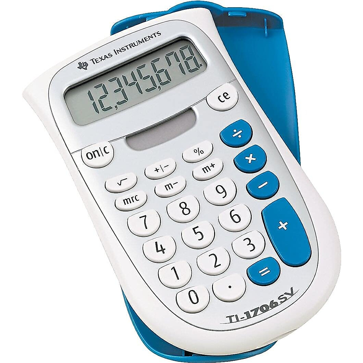 Texas Instruments TI1706SV TI-1706SV Handheld Pocket Calculator, 8-Digit LCD