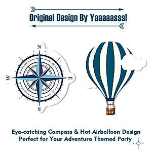 Yaaaaasss! Let the Adventure Begin Banner Adventure Awaits Bon Voyage Map Banner for Travel Themed Birthday Baby Shower Graduation Retirement Job Career Change Farewell Party Decorations Supplies