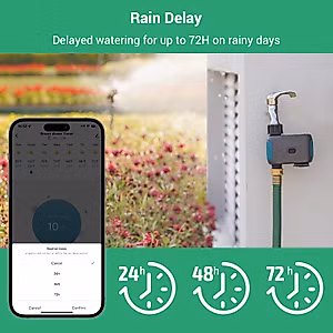 LINEX WiFi Smart Water Timer for Garden Hose, Sprinkler Irrigation Timer with Hub, Compatible with Alexa and Google Assistant