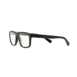 A|X ARMANI EXCHANGE Men's AX3025 Rectangular Prescription Eyewear Frames, Black/Demo Lens, 53 mm