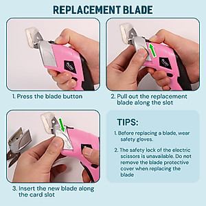 VLOXO Cordless Electric Scissors with 2 Blades Rechargeable Powerful Shears Cutting Tool for Fabric Cardboard Carpet Leather Felt with Charger & Storage Box-Pink