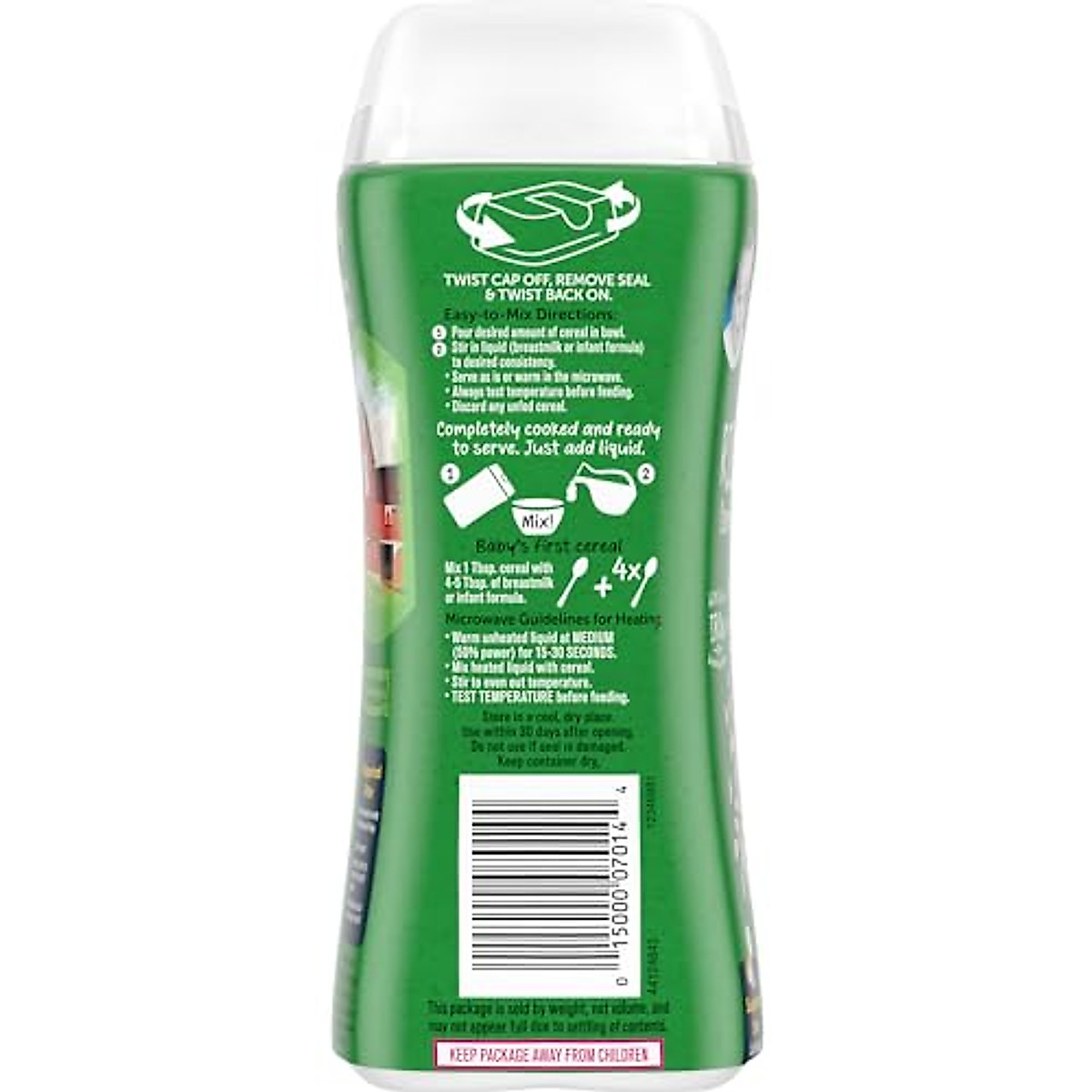 Gerber Baby Cereal Organic 1st Foods, Rice Cereal, 8 Ounce (Pack of 6)