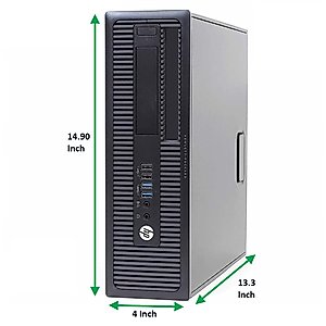 HP 600 G1 SFF Computer Desktop PC, Intel Core i7 3.4GHz Processor, 16GB Ram, 128GB M.2 SSD, 2TB HDD, Wireless Keyboard Mouse, WiFi | Bluetooth, New HP Dual 27 FHD LED Monitor, Windows 10 (Renewed)
