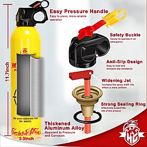 Houandg Water-Based Fire Extinguisher- 2 Pack Portable Solution for All Fire Types in Homes, Vehicles, Kitchens - Prevents Re-Ignition