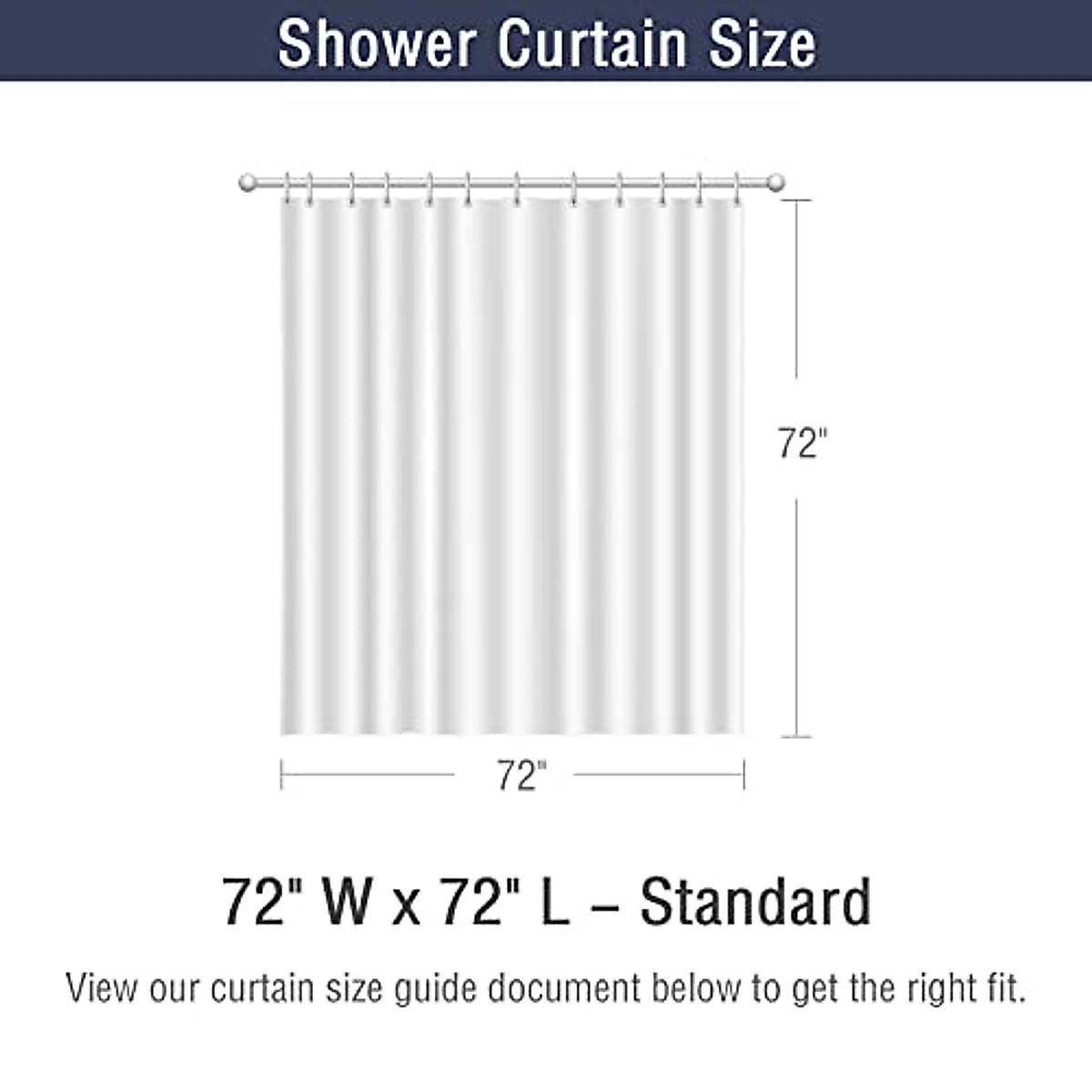 Gibelle Black Shower Curtain, Waffle Weave Textured Fabric Shower Curtain for Bathroom - Soft Cloth & Hotel Spa Luxury, Water Repellent, Machine Washable, 72X72, Black