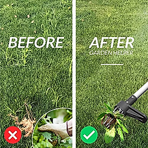 Walensee Upgraded Weed Puller, Stand Up Weeder Hand Tool, Long Handle Garden Weeding Tool with 5 Claws, Hound Weed Puller for Dandelion, Standup Weed Root Pulling Tool and Picker, Grabber (1 Pack)