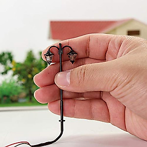 Evemodel LYM18 10pcs Model Railway Led Lamppost Lamps Street Lgihts HO Scale 6cm 2.36inch 12V New