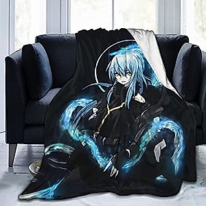 Anime That Time I Got Reincarnated as a Slime Blanket Ultra Soft Flannel Throw Blanket for Bedroom Livingroom Air Conditioning Blanket 50"x40" Inch