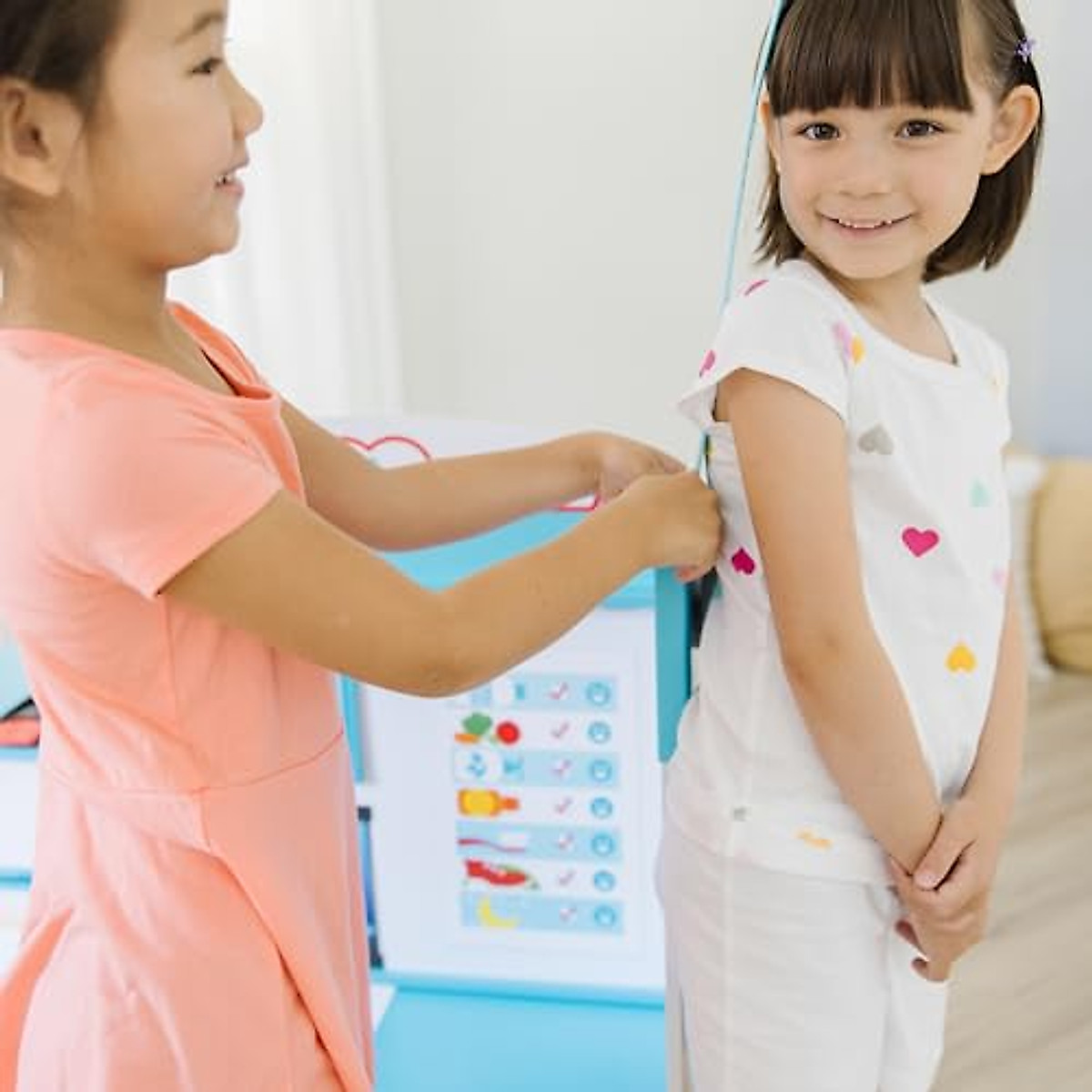 Melissa & Doug Wooden Get Well Doctor Activity Center - Waiting Room, Exam Room, Check-In Area - FSC Certified