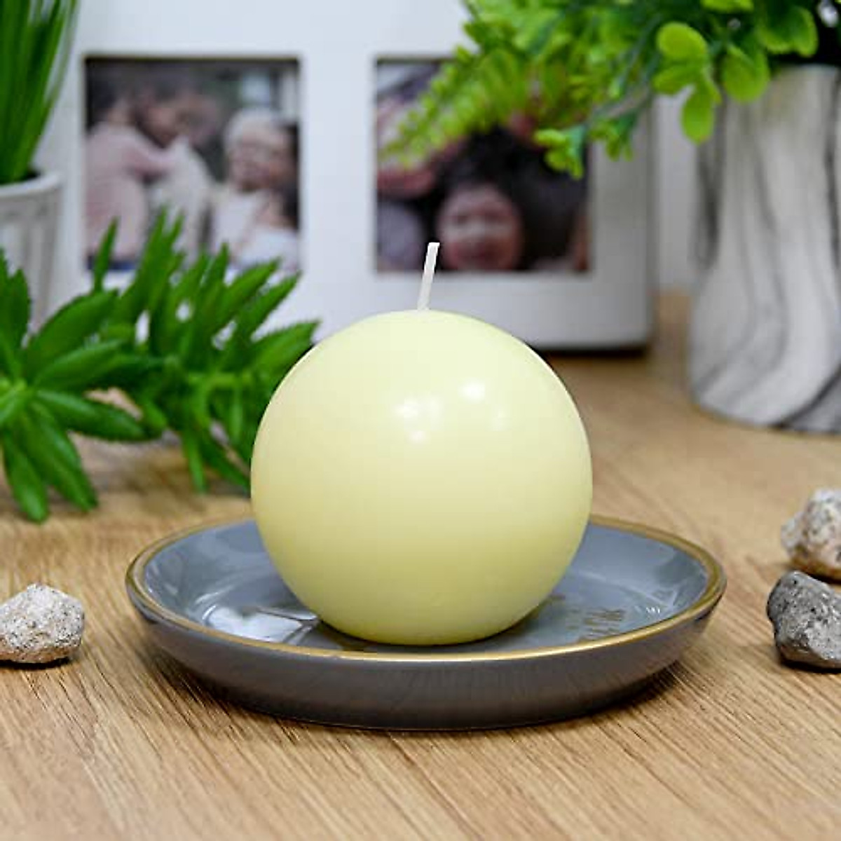 Zest Candle 6-Piece Ball Candles, 3-Inch, Ivory