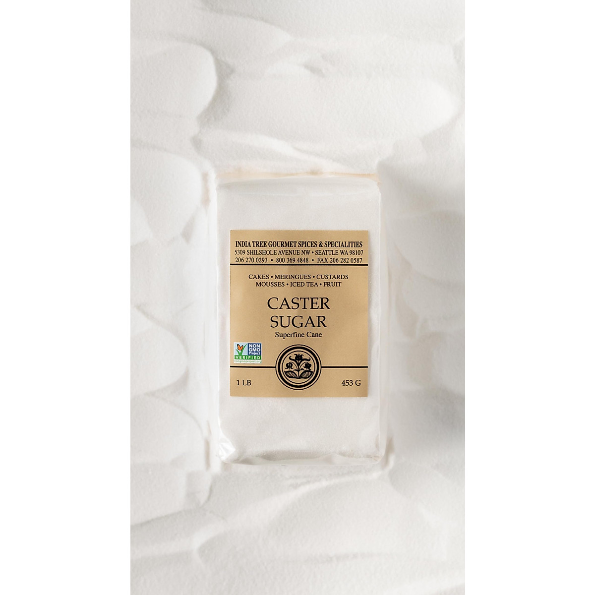 India Tree Superfine Caster Baking Sugar, 1 lb. bag