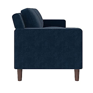 DHP Brynn 3 Seater Sofa, Blue Velvet