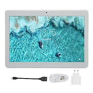 ciciglow Android 10.1 Inch Tablet, 4G RAM 64GB ROM,5800mAh Rechargeable Battery, 2.4G 5G WiFi, 2560x1600 Resolution HD Display, Dual SIM Dual Standby, Dual Cameras