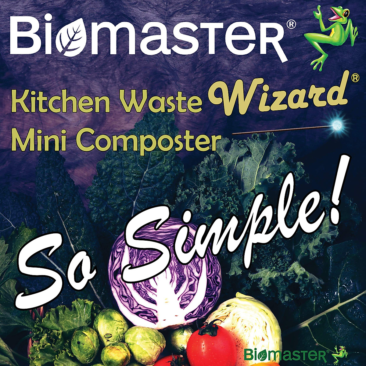 Kitchen Waste Wizard Mini Composter (100% Recycled Material, 10” Width x 18” Height)