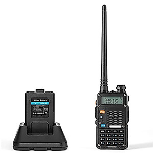 2 Pack Ham Radio Handhaeld 8-Watt (UV-5R 3rd Gen) Dual Band 2-Way Radio with 2 Rechargeable Batteries, Ham Radio Compatible BaoFeng Radio Complete Set with BaoFeng Earpiece and Programming Cable