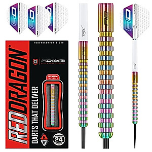 RED DRAGON Javelin Spectron 20 Gram Premium Tungsten Darts Set with Flights and Stems