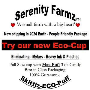 Serenity Farmz Freeze Dried Eco Puff Candy Hand Crafted Small Farm 3 oz Packaging May Vary