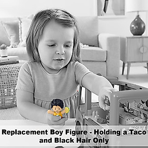 Replacement Part for Fisher-Price Little People Serve It Up Food Truck Playset - GTT73 ~ Replacement Boy Figure Holding a Taco ~ Black Hair