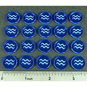 LITKO Water Resource Tokens, Fluorescent Blue (20)