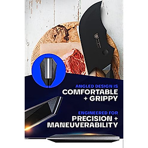 DALSTRONG Meat Cleaver Knife - 9 inch - Shadow Black Series - Black Titanium Nitride Coated - High Carbon - 7CR17MOV-X Vacuum Treated Steel - Sheath - Massive Razor Sharp Kitchen Knife - NSF Certified