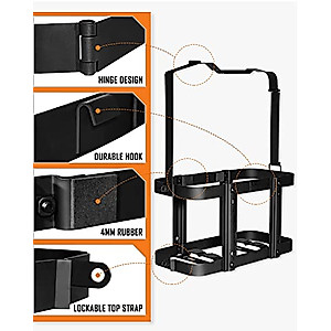 SPARKWHIZ Jerry Gas Can Holder, 5 Gallon / 20 Liter Steel Jerry Can Mount, 2023 Upgrade