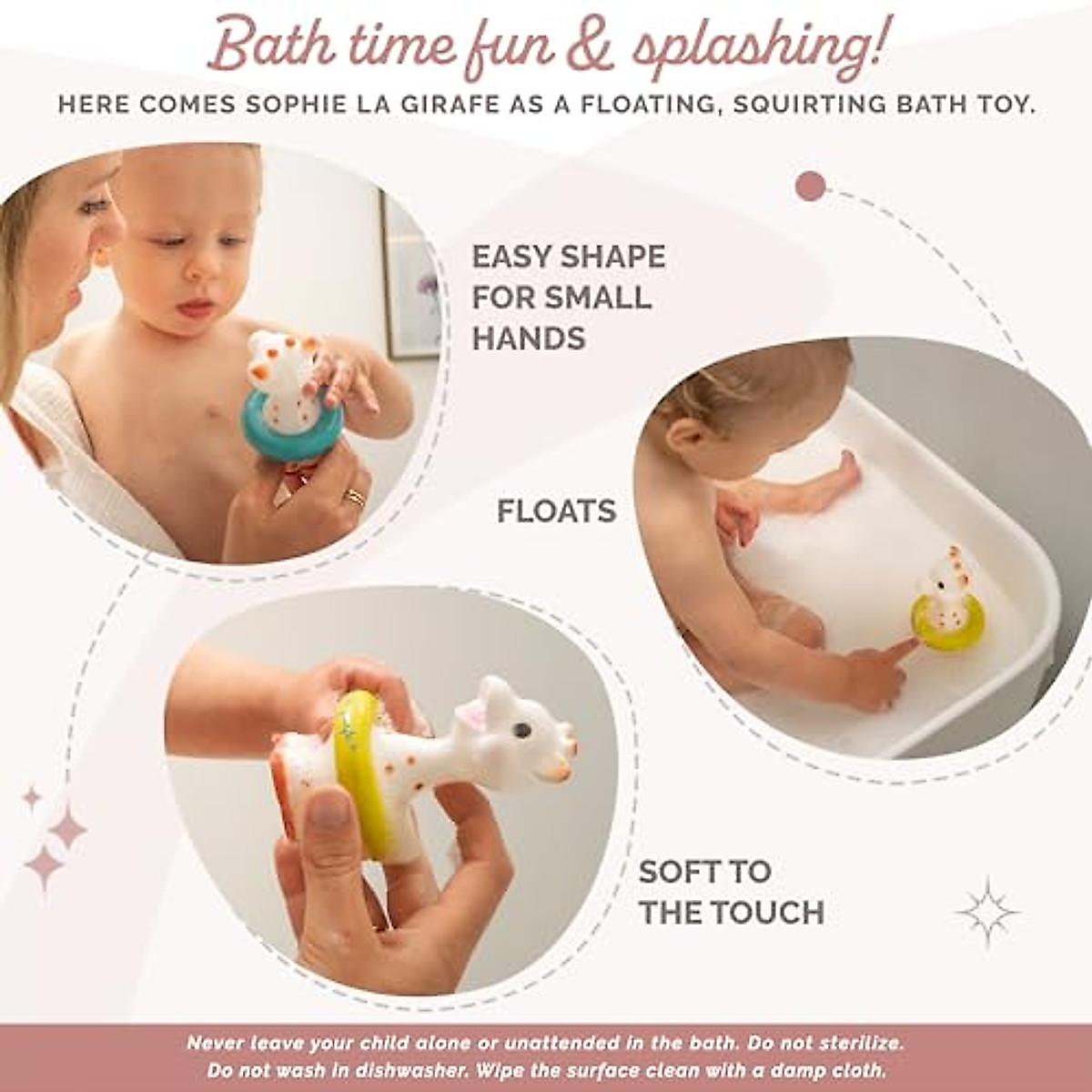 Sophie la girafe | Bath Toy | Colors May Vary (Blue or Yellow) | Fun Toy That Floats & Sprays Water When Pressed