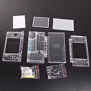 JMXLDS New Full Housing Case Cover Shell with Buttons Replacement Parts For Nintendo DS Lite NDSL Game Console-Crystal Clear