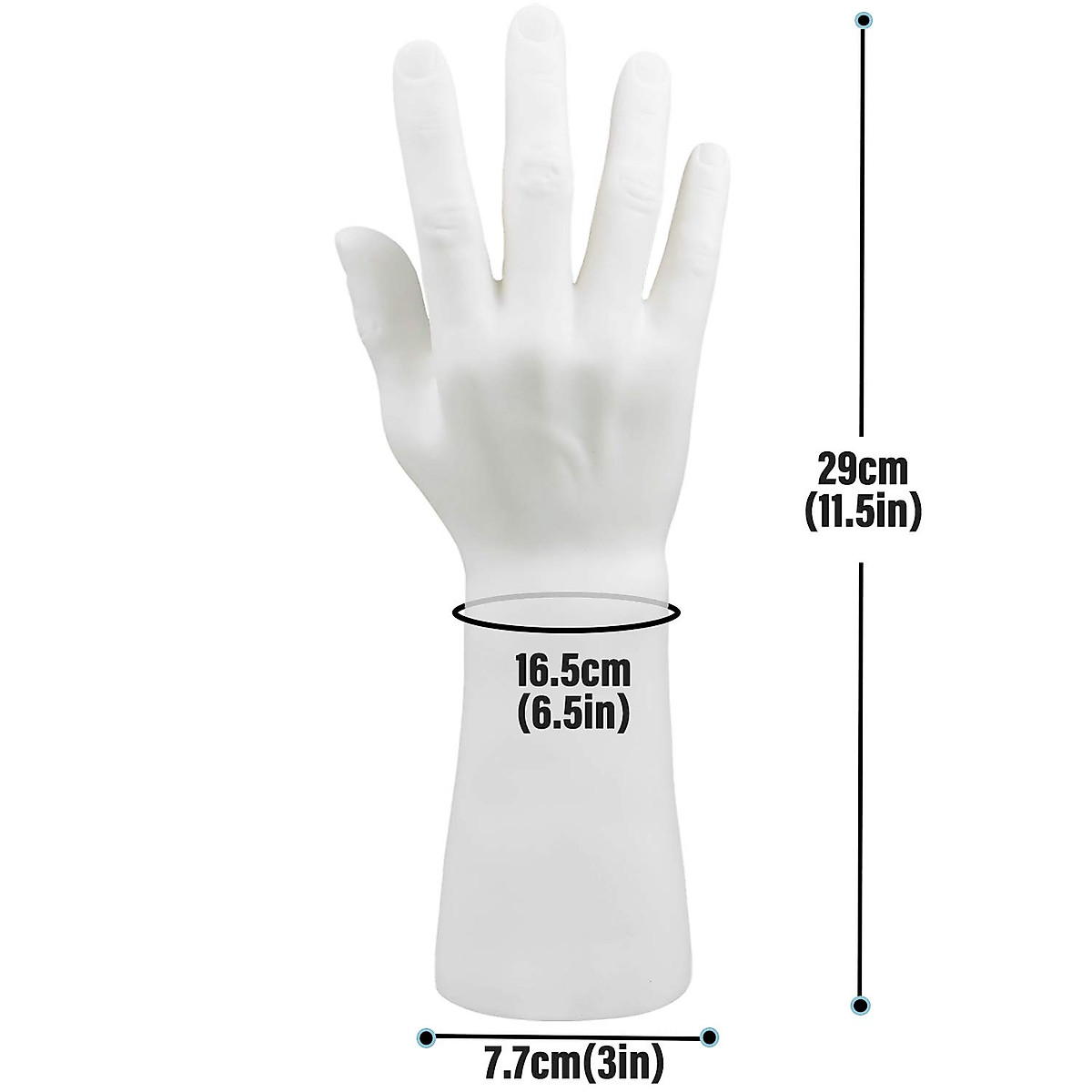 AUEAR, Male Mannequin Hand Display Jewelry Bracelet Necklace Ring Watch Glove Stand Holder White