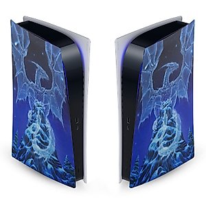 Head Case Designs Officially Licensed Ed Beard Jr Winter Spirit Dragons Vinyl Faceplate Sticker Gaming Skin Decal Cover Compatible with Sony Playstation 5 PS5 Digital Edition Console