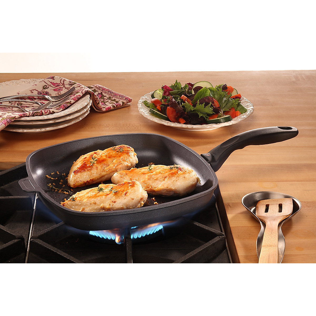 Swiss Diamond HD Classic Nonstick Square Fry Pan - 11"" x 11"" (2.5 QT)