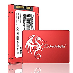 Somnambulist 120GB 240GB 480GB SATA3 SSD Hard Drive 2.5 inch Solid State Drive SSD (Red Dragon-120G)