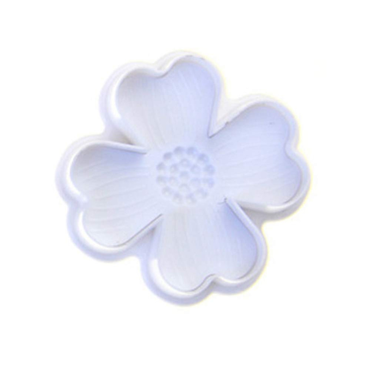 Yardwe Molds Four Leaf Clover Spring Plunger Cake Mold Sugar Cake Fondant Decoration Tool 3pcs (White)