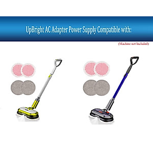 UpBright 12.6V AC/DC Adapter Compatible with VMAI G700 P700 11.1V 2550mAh Li-ion Battery 30W Cord-Free Clean Master Cordless Electric Spin Mop Floor Cleaner 12.6VDC 1000mA 1A Power Supply Cord Charger