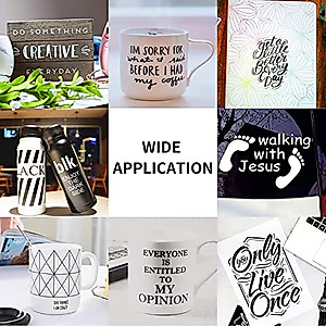 Permanent Vinyl Roll - 12" x70 Ft-Matte Black Self Adhesive Vinyl Roll for Silhouette Cameo, Decor Sticker, Cutting Machine, Craft Cutter Machine, Home Decal