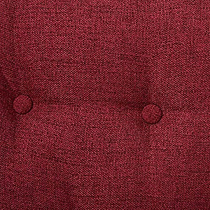 GDFStudio Christopher Knight Home Nievis Tufted Fabric Recliner, Deep Red / Dark Brown