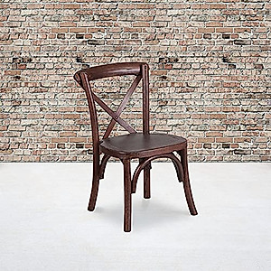 Flash Furniture HERCULES Series Kid's Mahogany Cross Back Chair