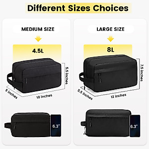 Vorspack Travel Toiletry Bag for Men - Hanging Toiletries Bag Water Resistant Dopp Kit Travel Bag for Toiletries Accessories