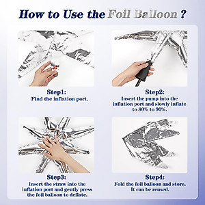 Blue and Silver Balloon Garland Arch Kit, Blue and White Balloons with confetti balloons for Graduation Baby Shower Prom Wedding Birthday Party Decorations