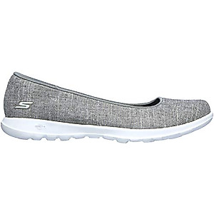 Skechers womens Go Walk Lite - 136001 Ballet Flat, Grey, 7.5 US