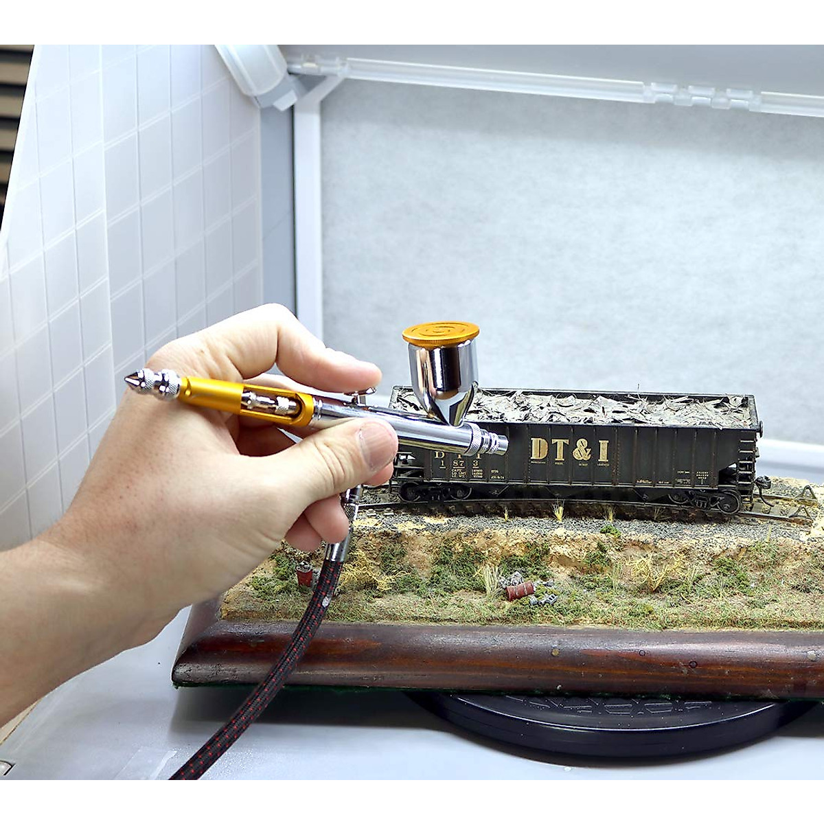 Paasche Airbrush TG#2L Double Action Gravity Feed Airbrush, Less Accessories