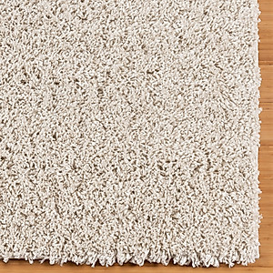 Gertmenian Premium Indoor True Shag Luxury Area Rug, Super Plush and Non-Shedding, Shaggy Carpet for Foyer, Living Room, Kitchen, Entryway, & Bedroom, 5x7 Standard, Solid Ivory Off White, 19080