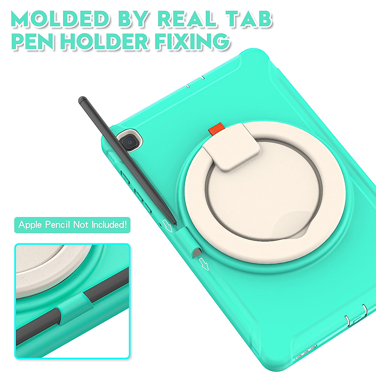 Tablet PC Case Kids Cover Compatible with Samsung Galaxy Tab S6 Lite 10.4"/ P610 - Rotating Shockproof Handle with Stand Kid-Proof Case,Rugged Heavy Duty Protective Tablet Case Tablet Home (Color : M