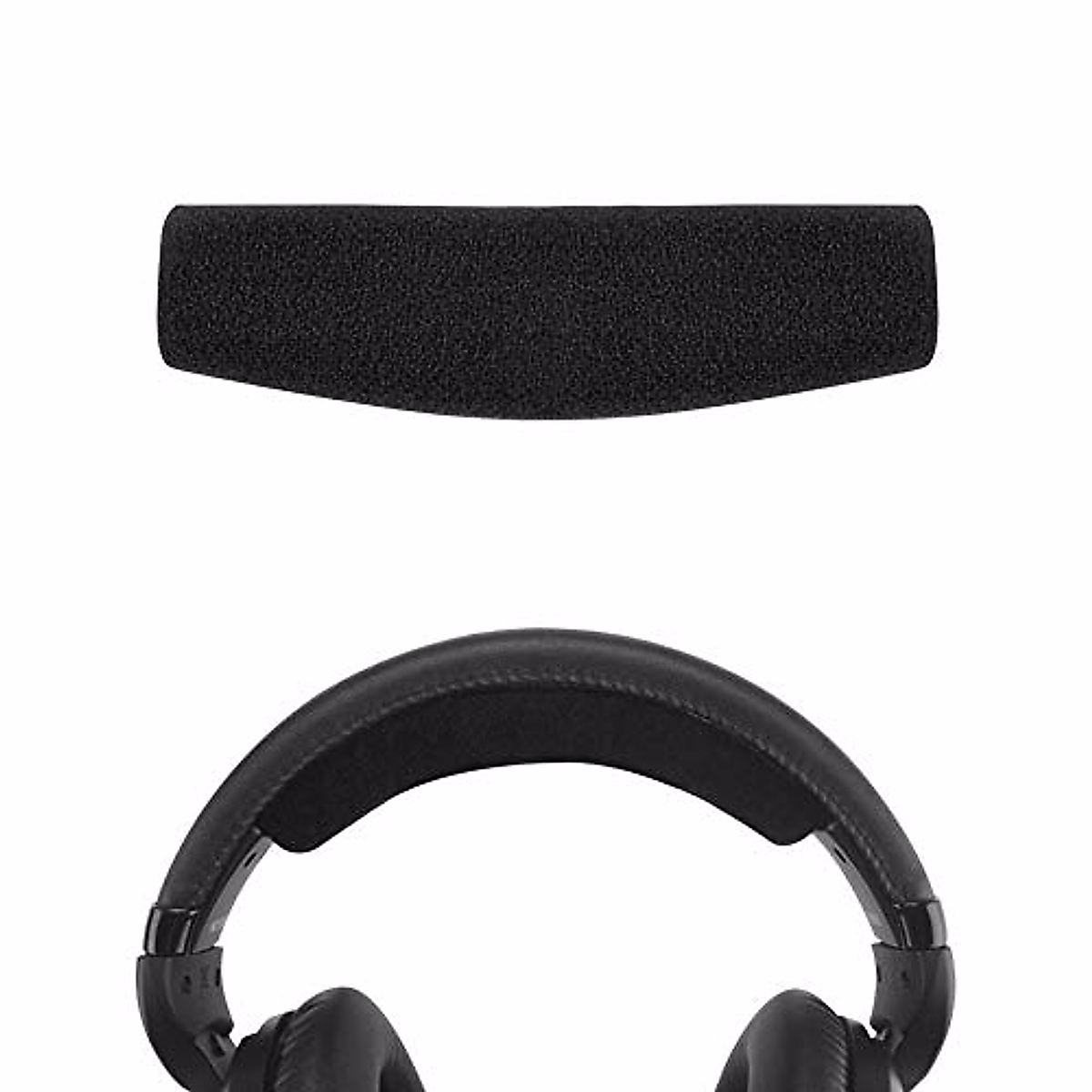 Geekria Velour Headband Pad Compatible with Sennheiser HD598 HD598SE HD598CS HD595 HD569 HD559 HD558 HD555 HD518 HD515 Game ONE PC360 PC373D Headphone Replacement Headband/Headband Cushion (Black)