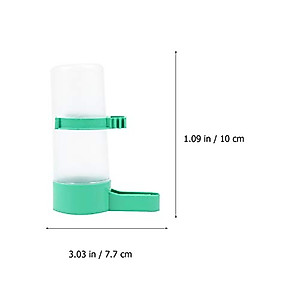 DOITOOL Parakeet Feeder 5PCS Bird Water Feeder- Reusable Bird Water Dispenser for Cage- Small Automatic Bird Feeder for Sparrow Chicken Parrots Quail Budgie Cockatiel Clear Container