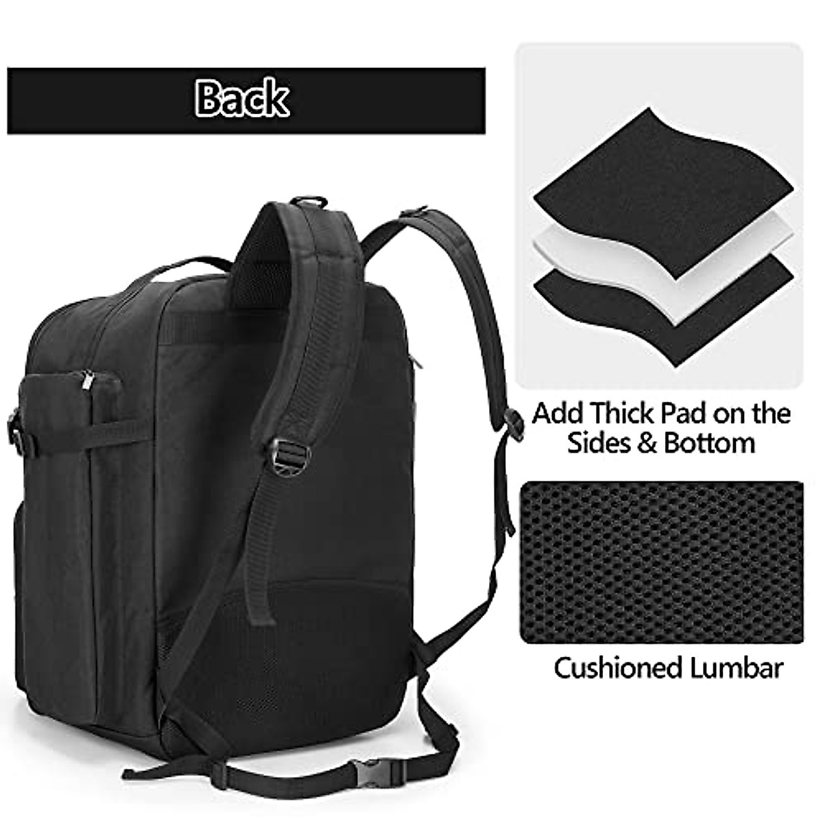 GOBUROS RC Backpack for 1/10 Car, RC Storage Bag with Multi Pockets for Tools and Other Accessories,Easy Carrying with Adjustable Shoulder Strap (Patent Design)