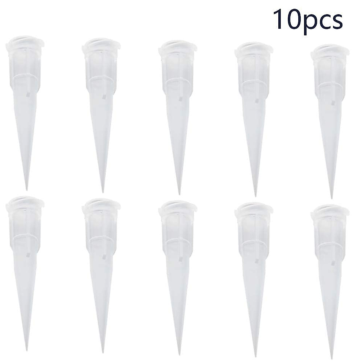 Hegebeck Industrial Blunt Tip Plastic Tapered Tip Dispensing Fill Needle for DIY Crafts Electronic Components Lab Science 27Ga Transparent 10PCS