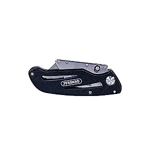 General Tools Folding Utility Lock Back Knife #WS-1204, Black